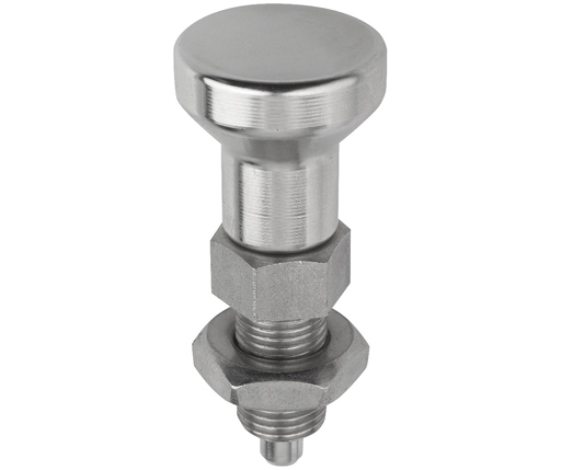 Indexing Plungers - Stainless Steel Hand Retractable Plunger w/ Collar ...