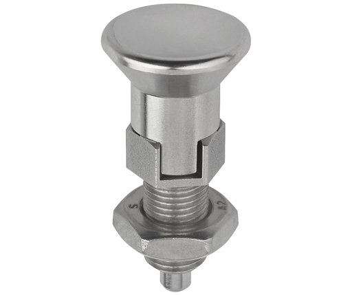 Indexing Plungers - Stainless Steel Hand Retractable Plunger w/ Collar ...
